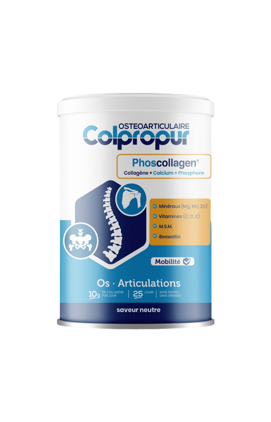 Cure collagène ostéoarticulaire - Articulation & os - Goût neutre - 325 g - Colpropur - Beauté ...